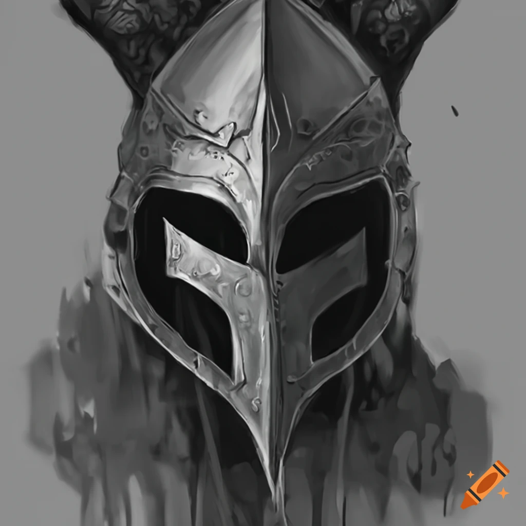 Fantasy evil knight helmet