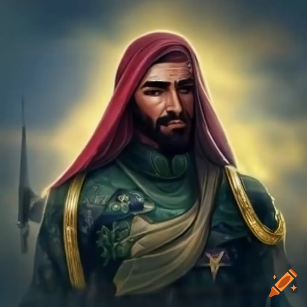 Gambar seorang panglima perang arab jaman keemasan islam on Craiyon