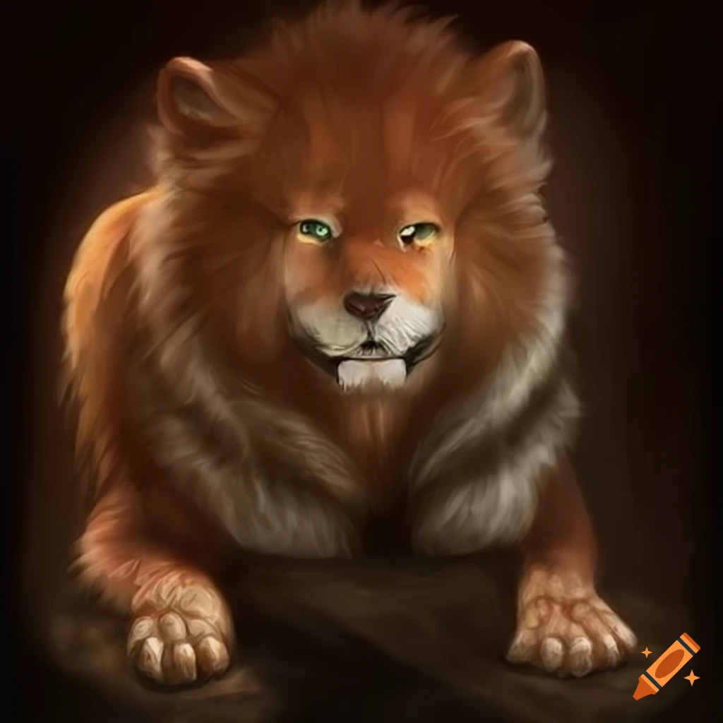 Abstract artwork of fantasy creatures on Craiyon