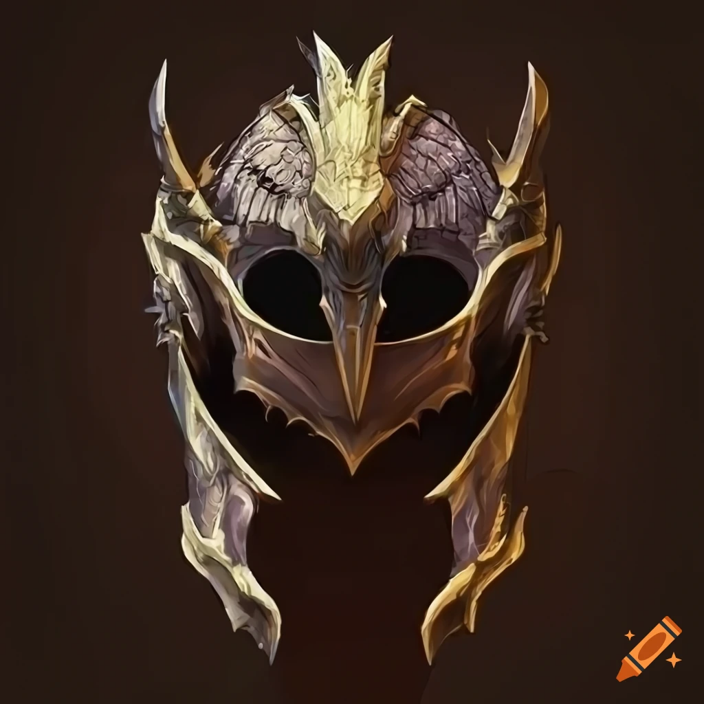 Concept art of a dragon lord helmet on Craiyon