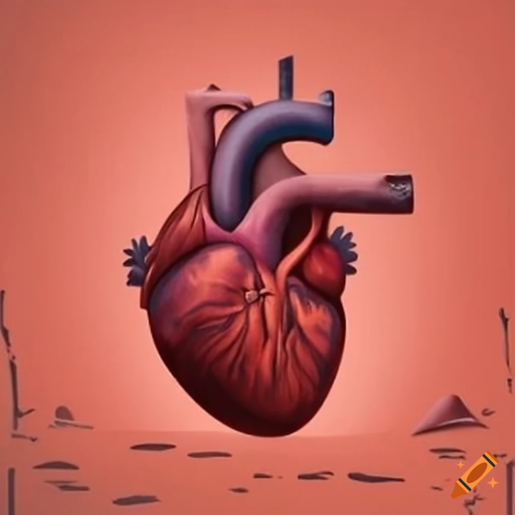 Dark weak heart on Craiyon