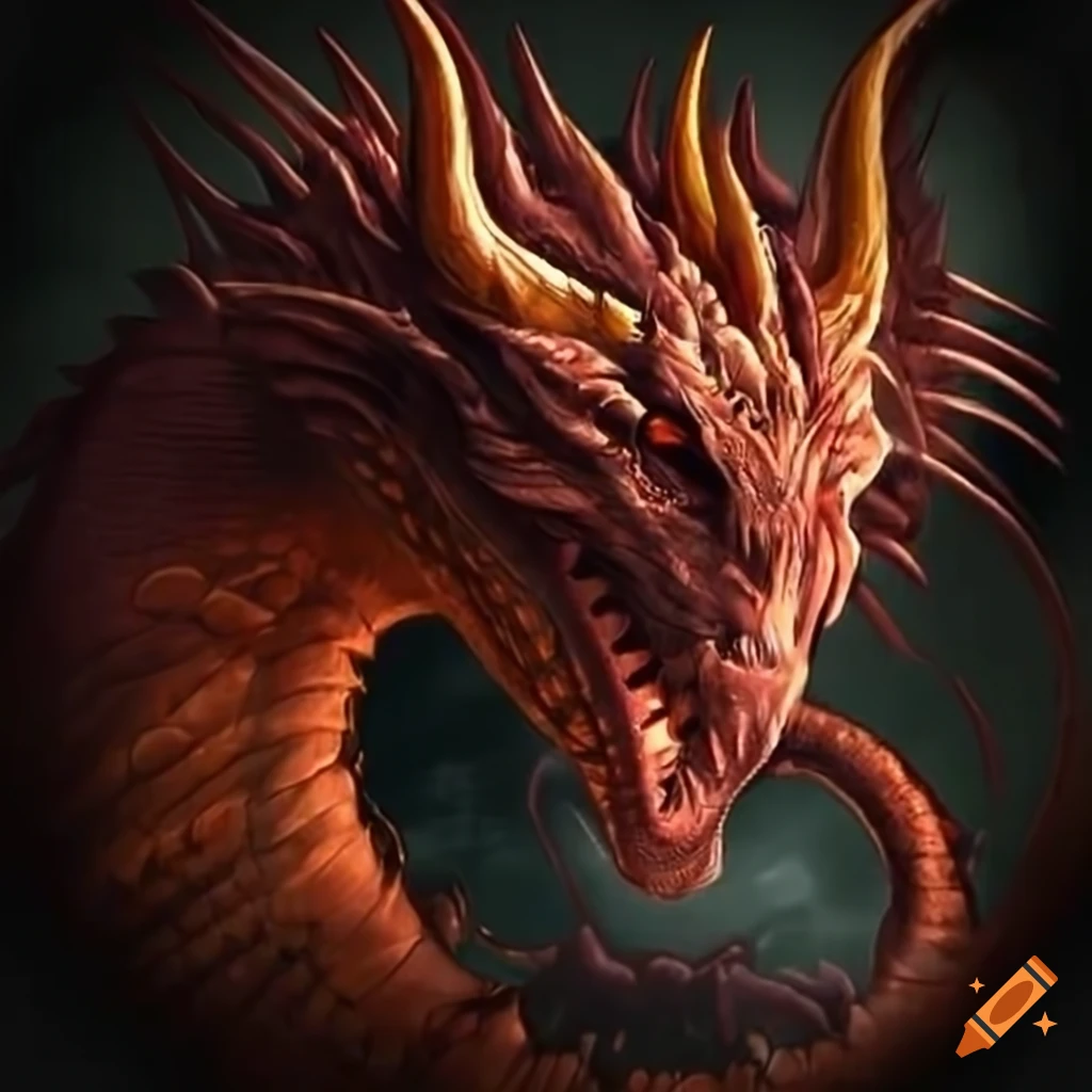 Magnificent dragon illustration on Craiyon