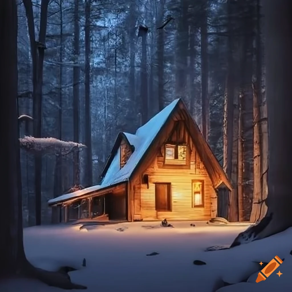 Cozy cabin in the woods
