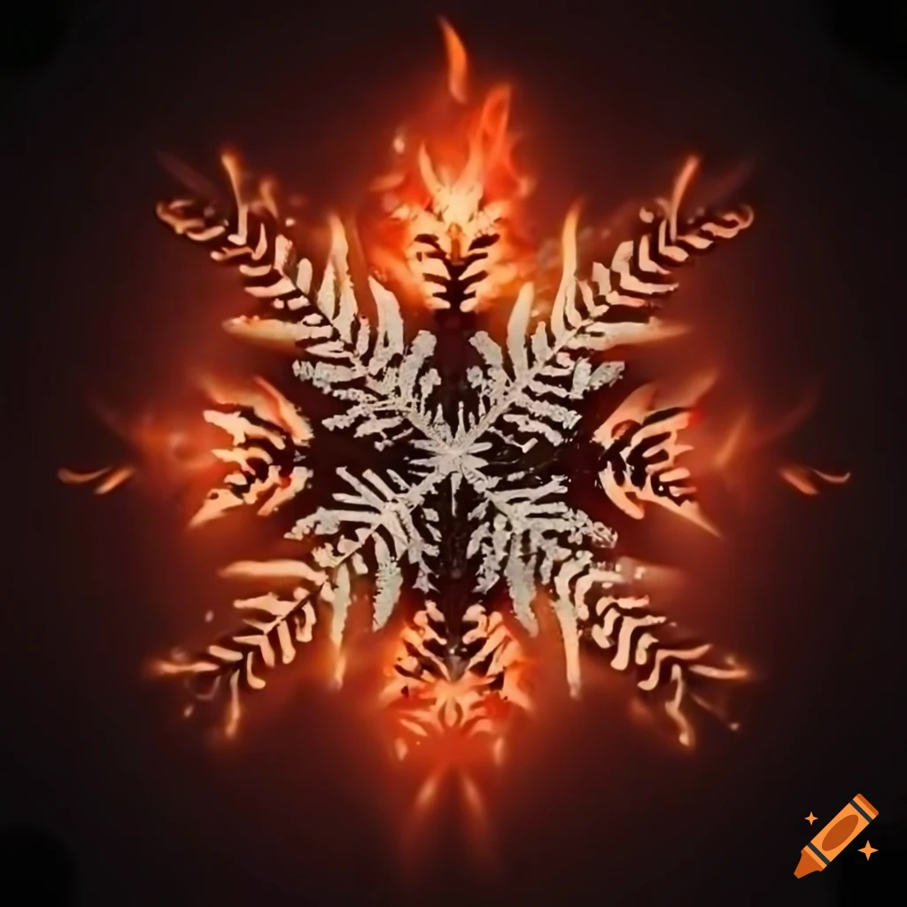 Snowflake and flame