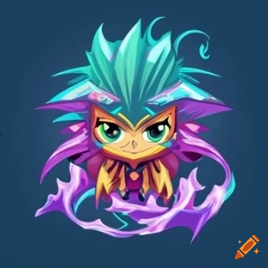 Water and fire creature in yu-gi-oh style