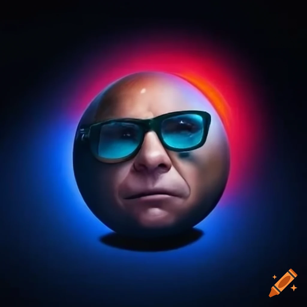 Steve martin with two dogs and a sphere on Craiyon