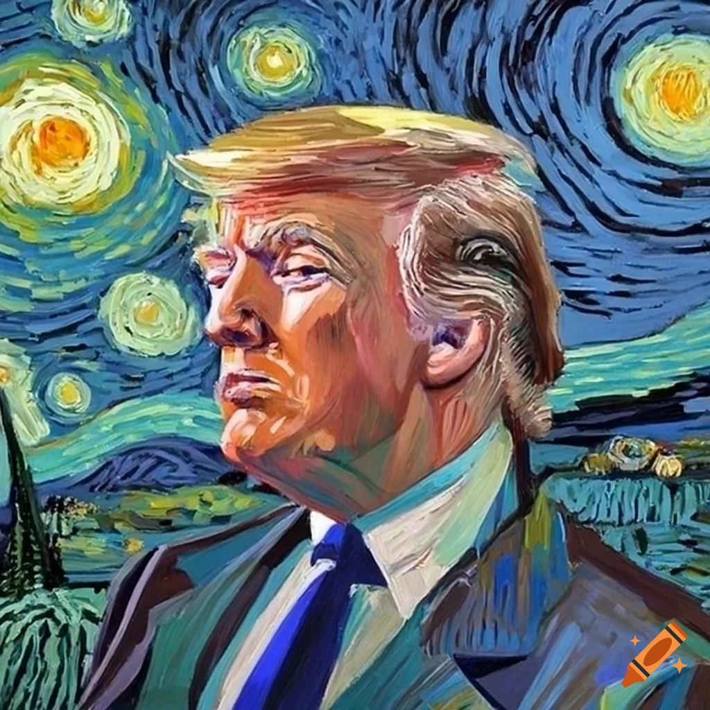 Artistic interpretation of donald trump in the style of van gogh on Craiyon