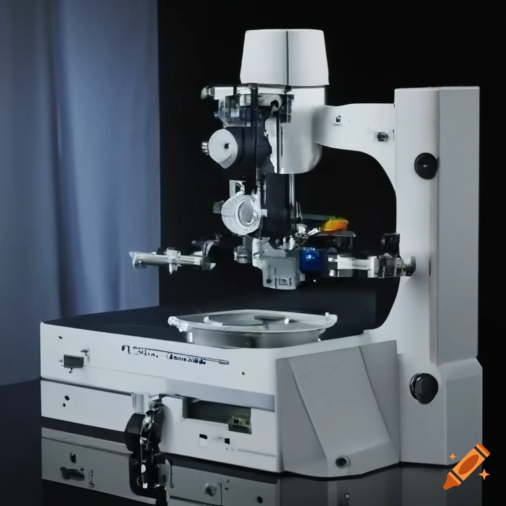 Spectroscopic devices being assembled on an optical workbench on Craiyon