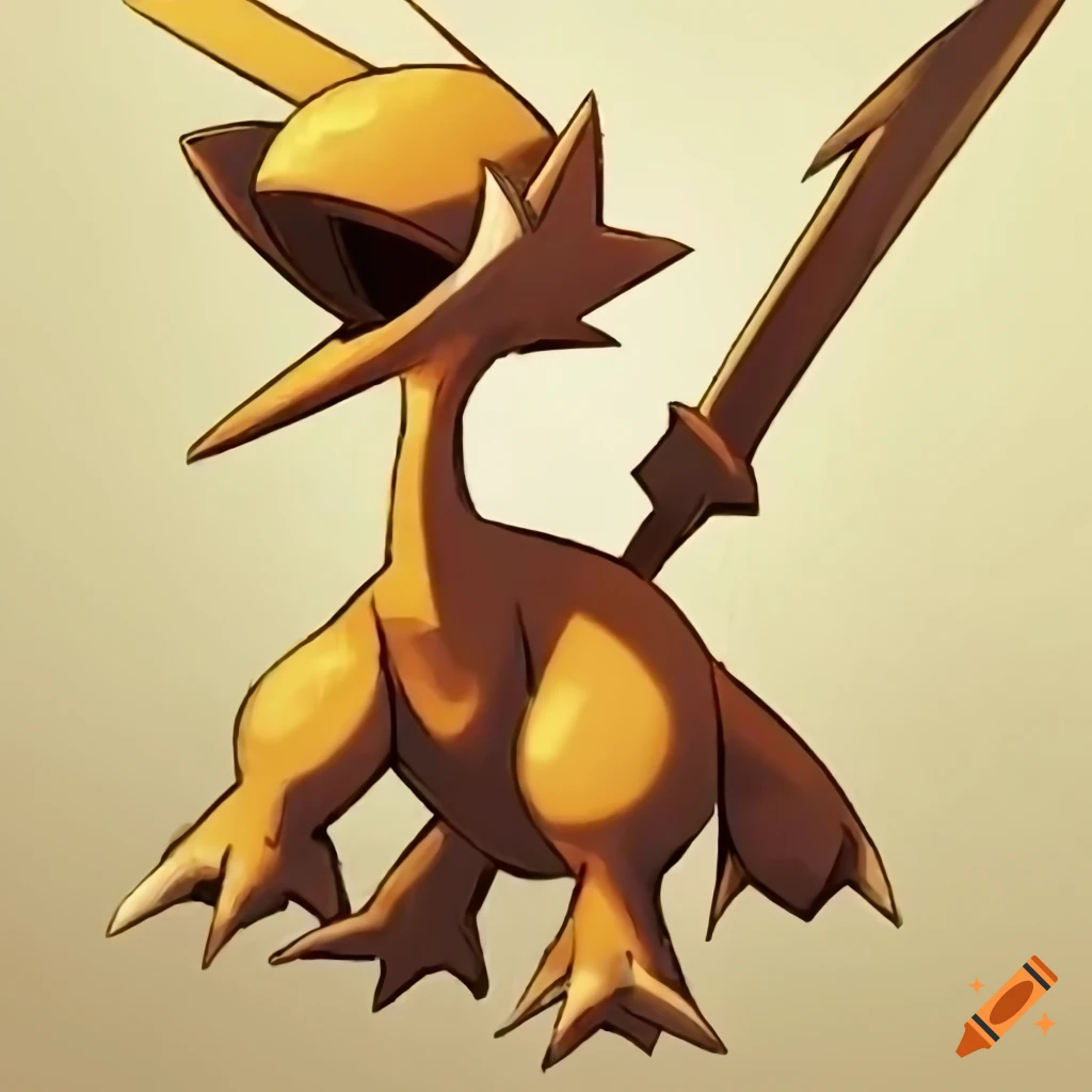 Illustration of a medieval-themed Pokémon by Ken Sugimori on Craiyon