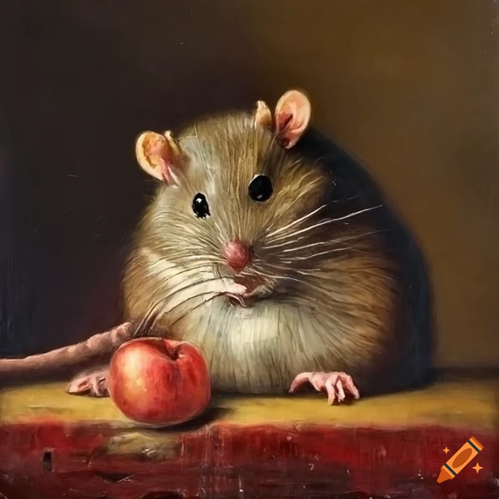 Rat holding a rose on Craiyon