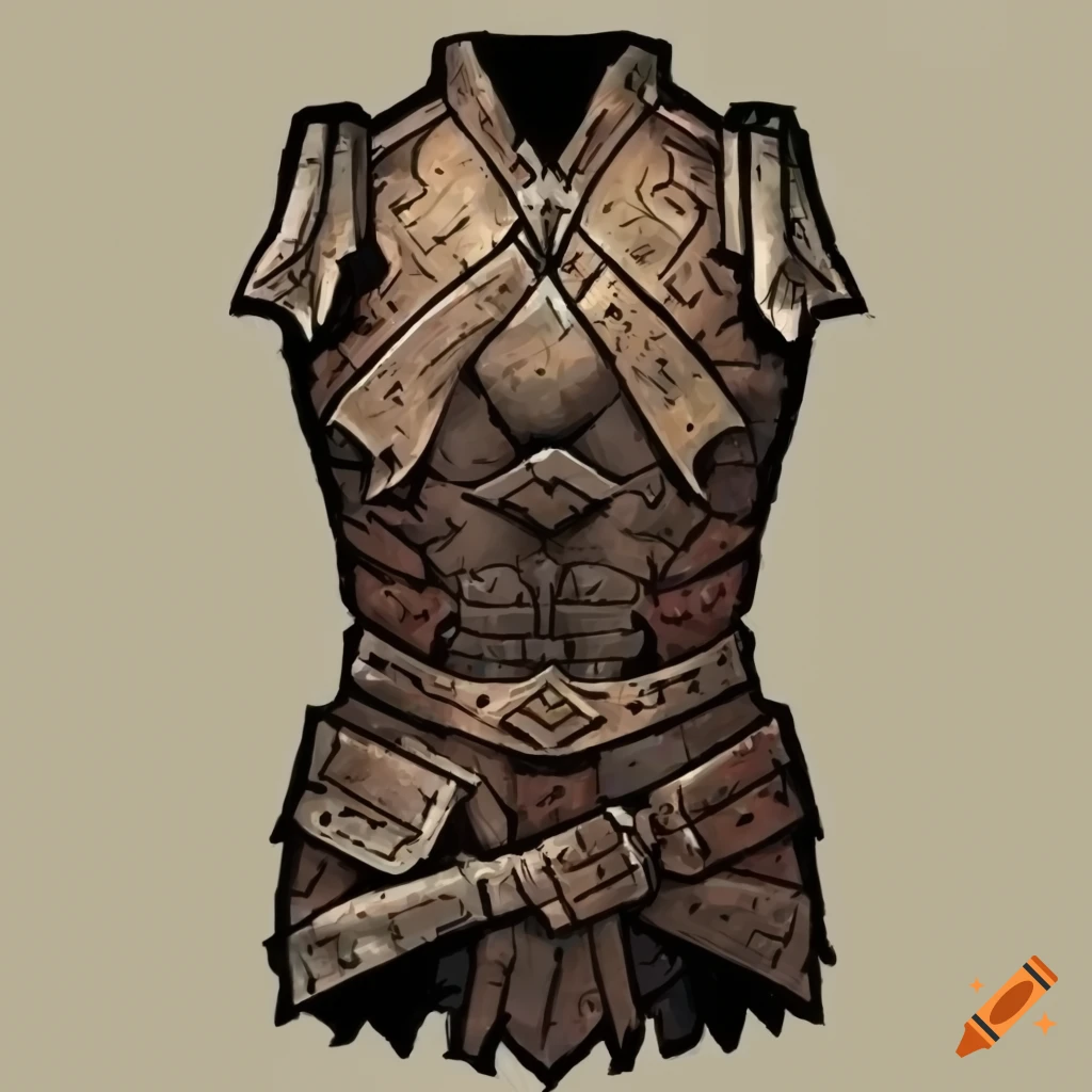 Dark and detailed artwork of lizard leather armor on Craiyon