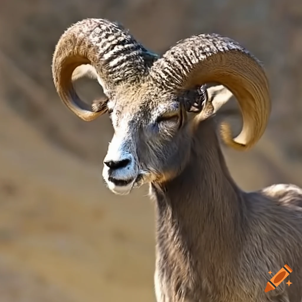 Close-up of an argali
