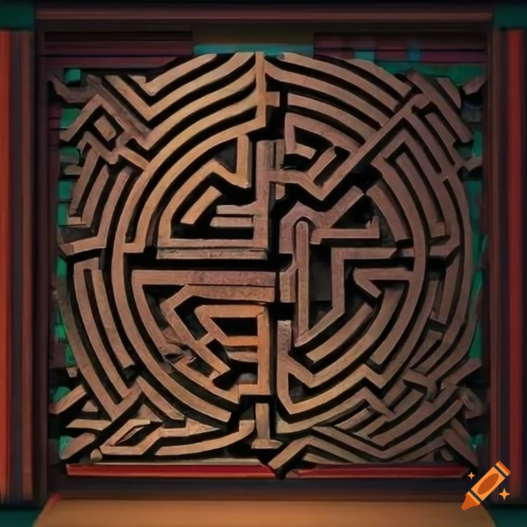 Maze artwork inspired by zelda game on Craiyon