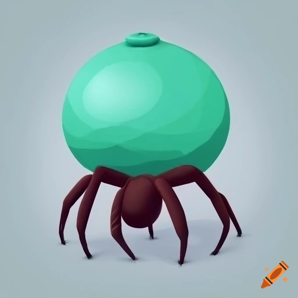 Stylized cute arachnorb with magenta color on Craiyon