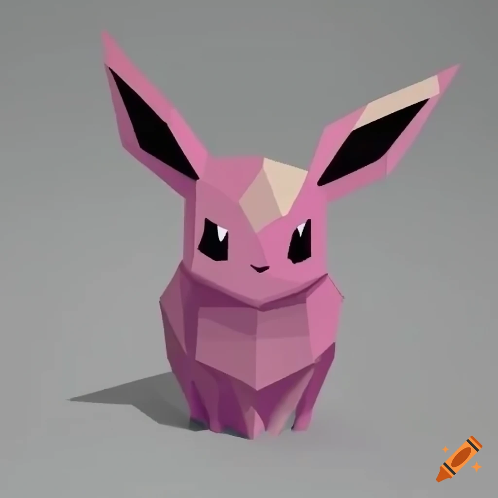 Low poly eevee on Craiyon