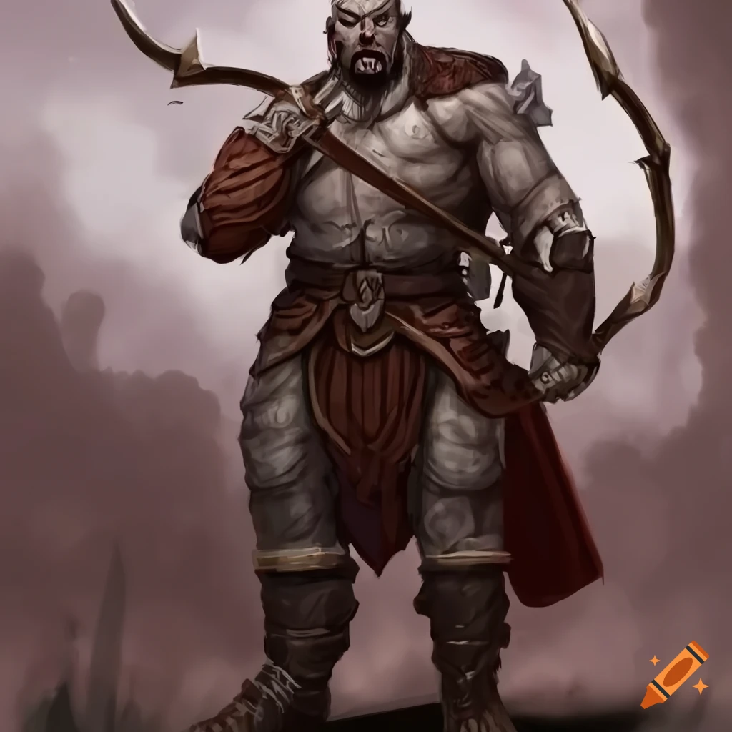 Goliath character with a large bow on Craiyon