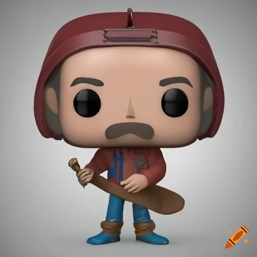 Funko pop figure of a man named josé with jeans and short brown hair on ...