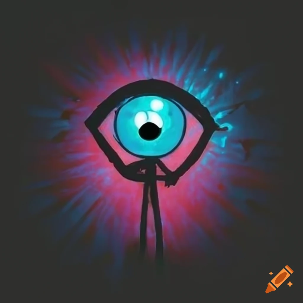 Rock band logo with an eye symbol