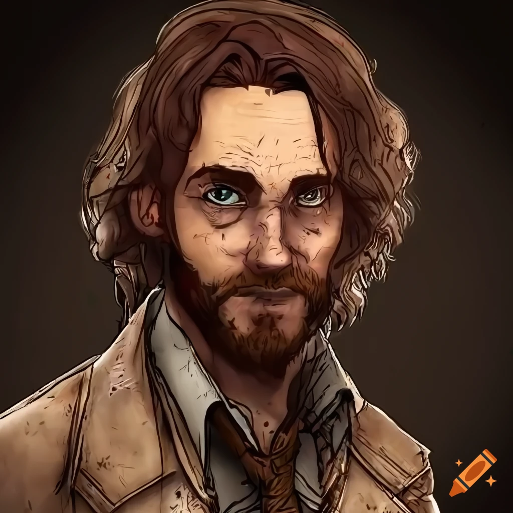 Digital artwork of yogscast simon lane in the style of the walking dead ...