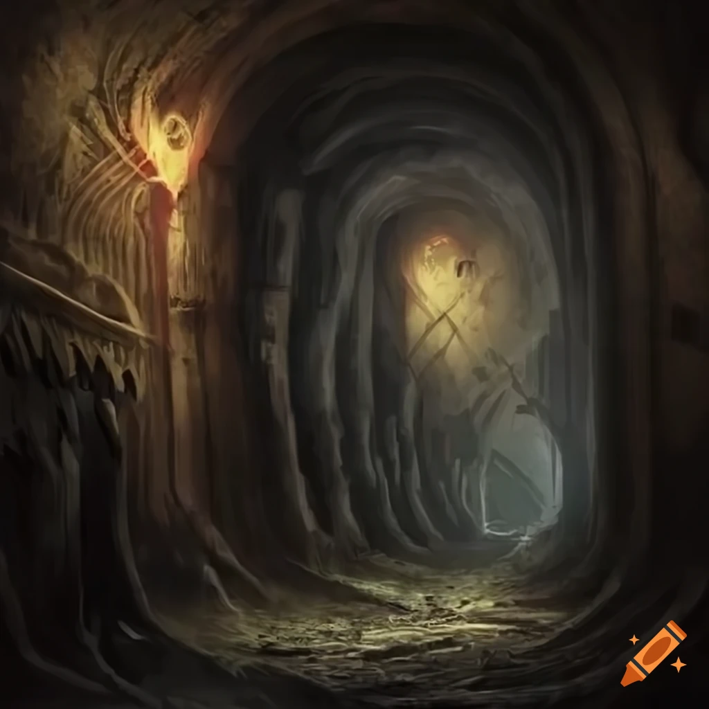 Creepy fantasy artwork of rat people warriors in a tunnel on Craiyon