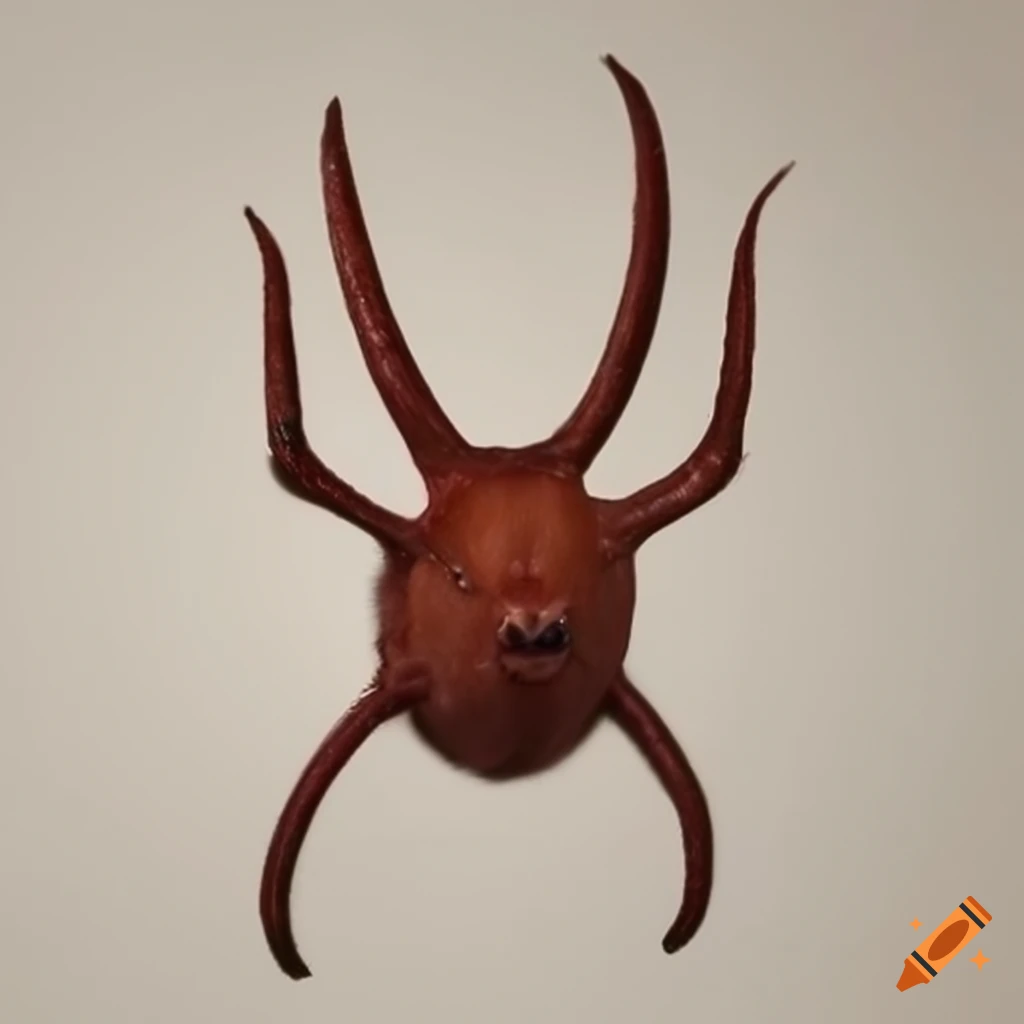 Image of a spider with cow colors and horns