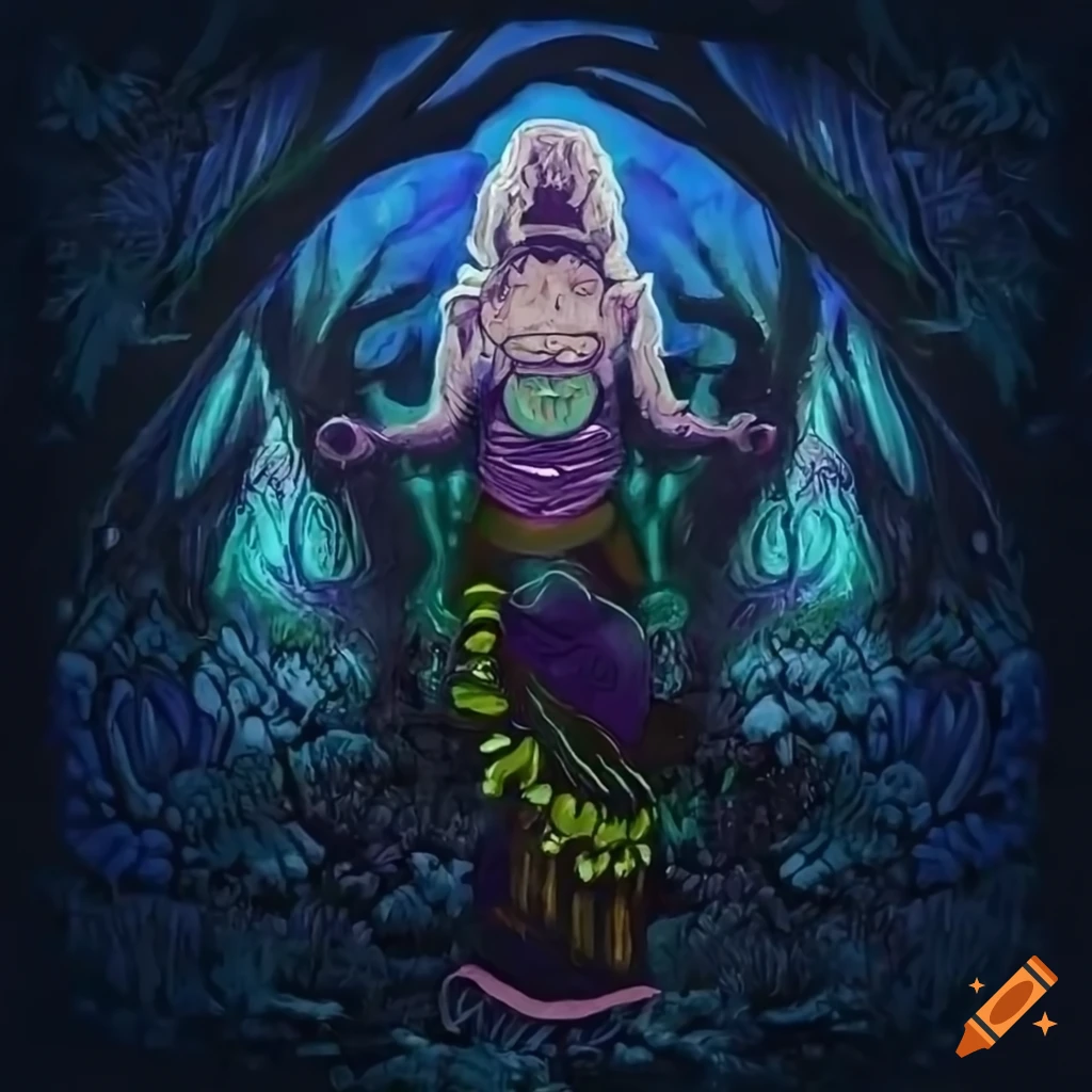 Intense thinking wizard in fantasy art on Craiyon