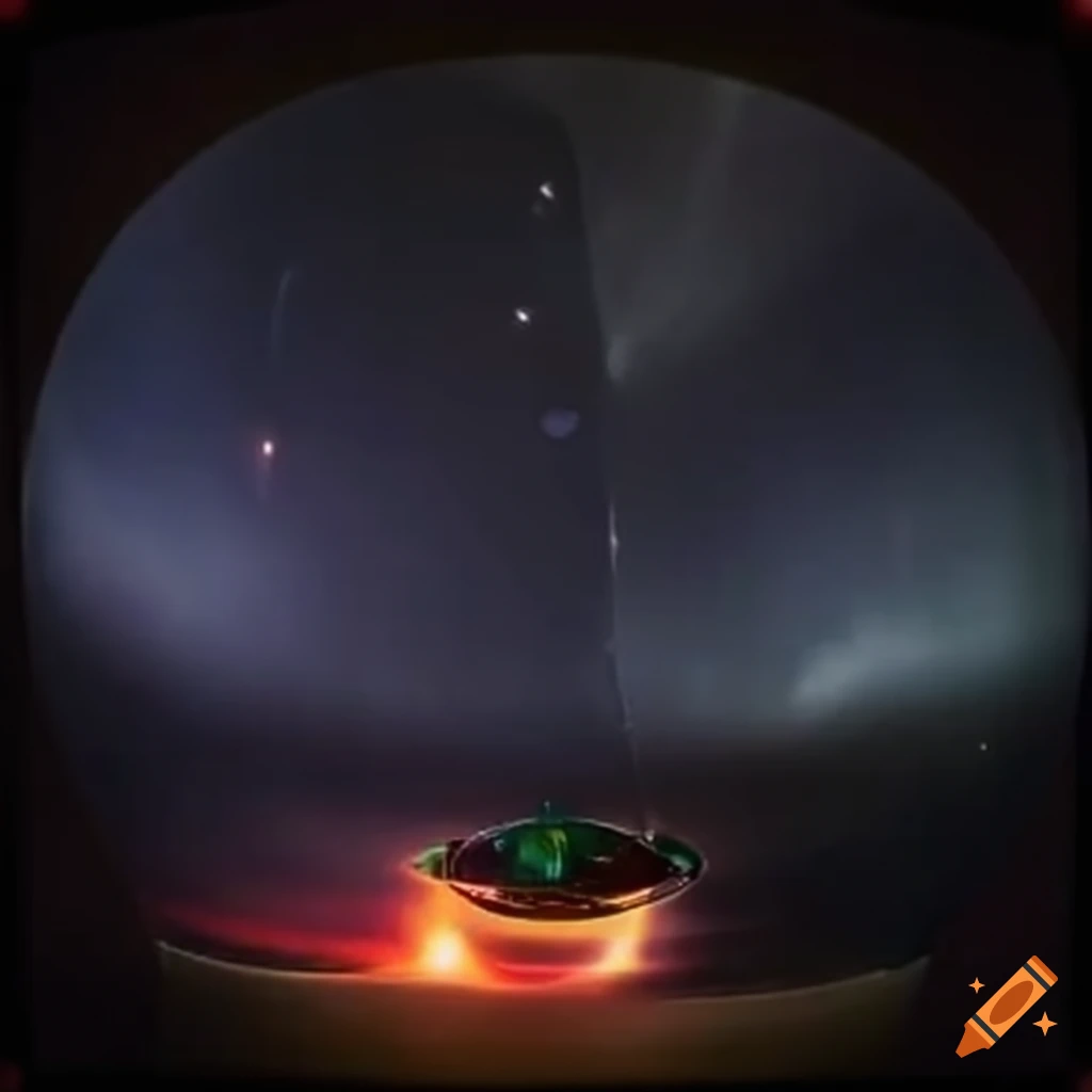 Ufos flying in the sky on Craiyon