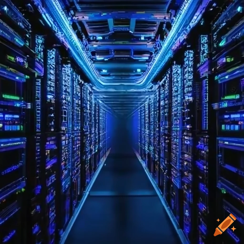 Binary Code In A Data Center