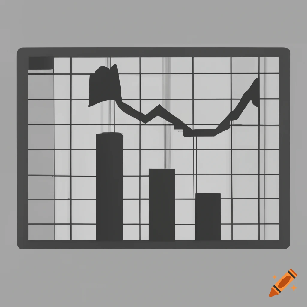 Financial graph illustration on Craiyon