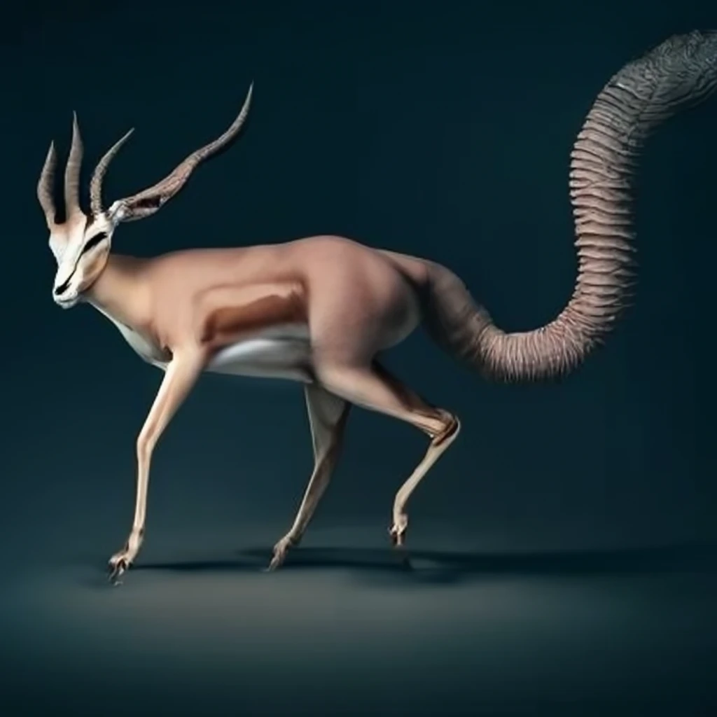 Image of a fantasy gazelle creature on Craiyon