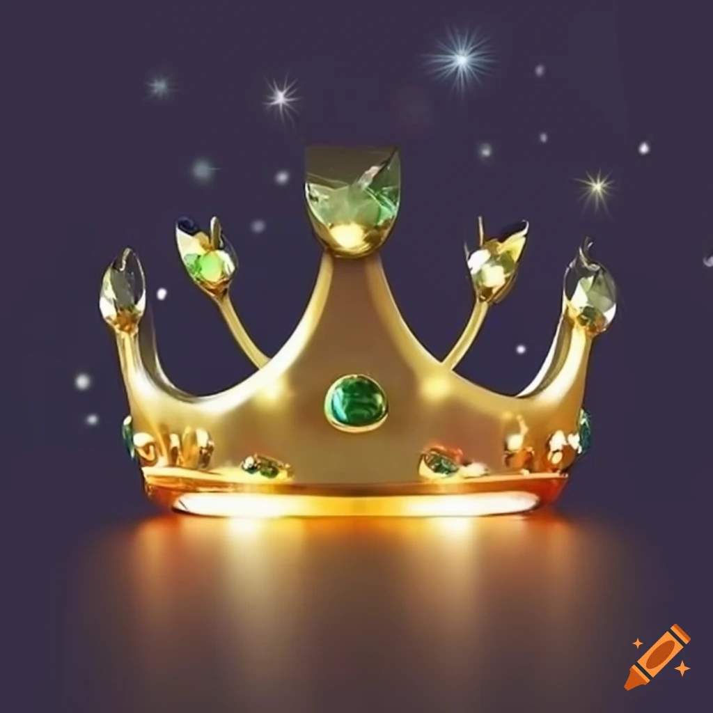 Sparkling golden crown