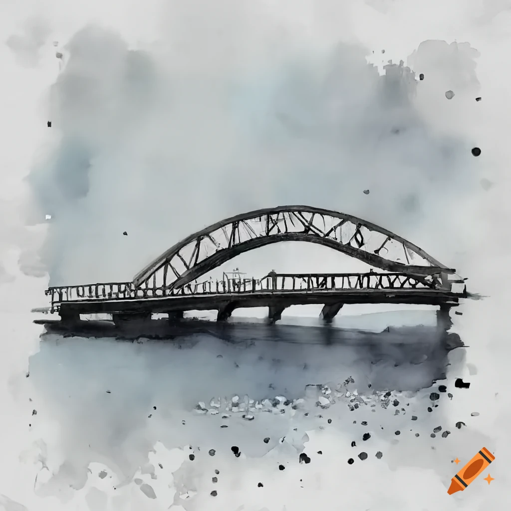 Photo of two people building a bridge together on Craiyon