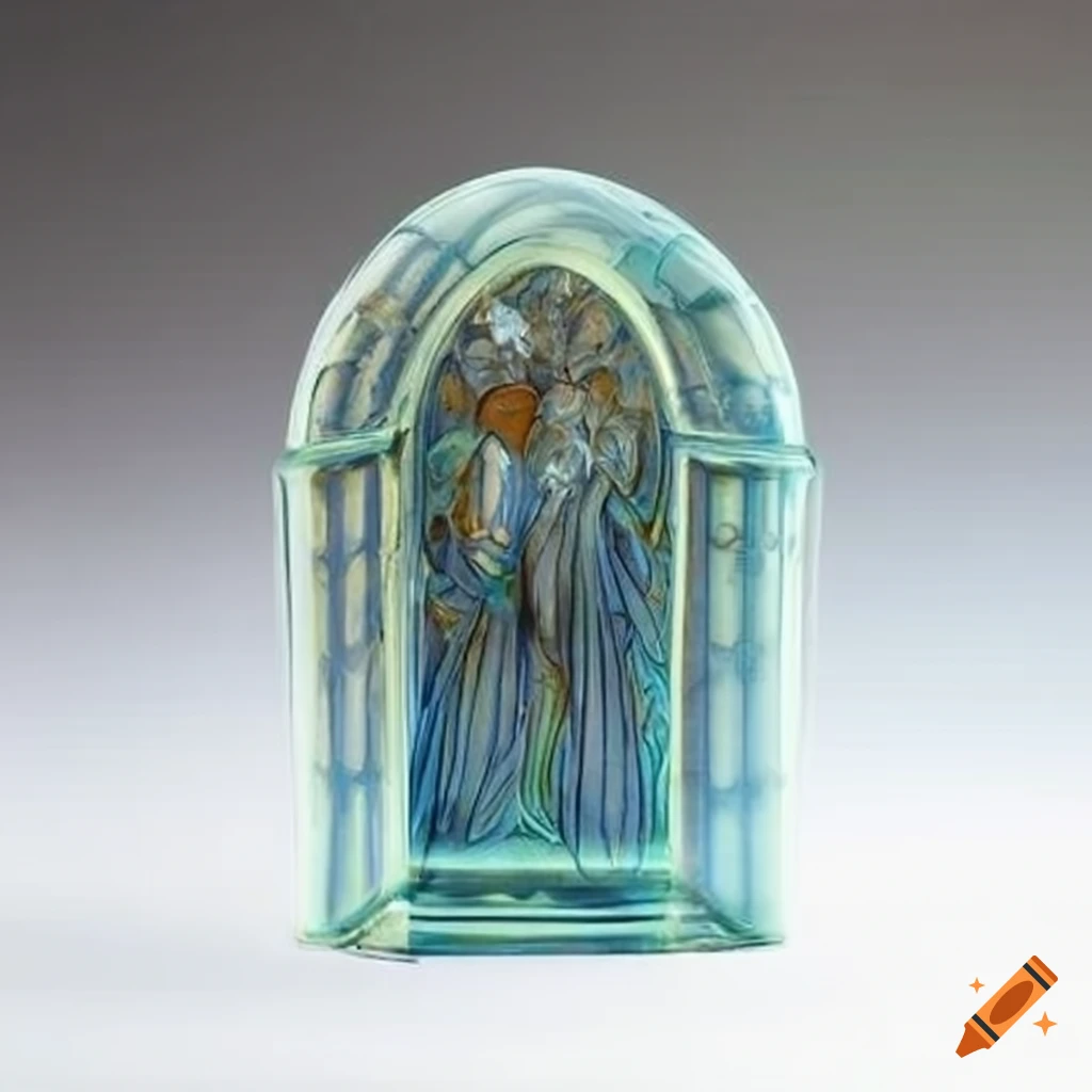 Glass coffin sculpture