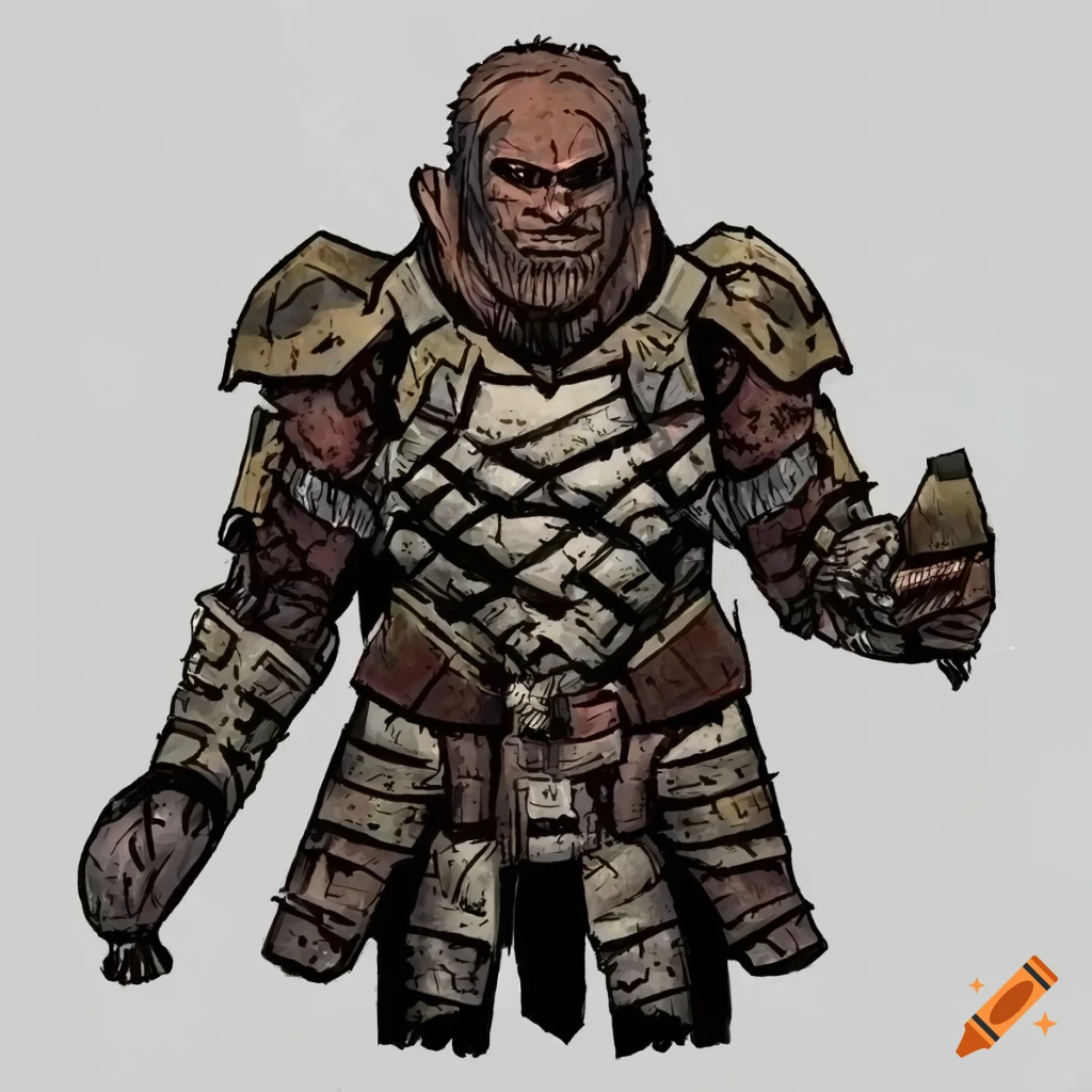 Hiker in the style of darkest dungeon on Craiyon
