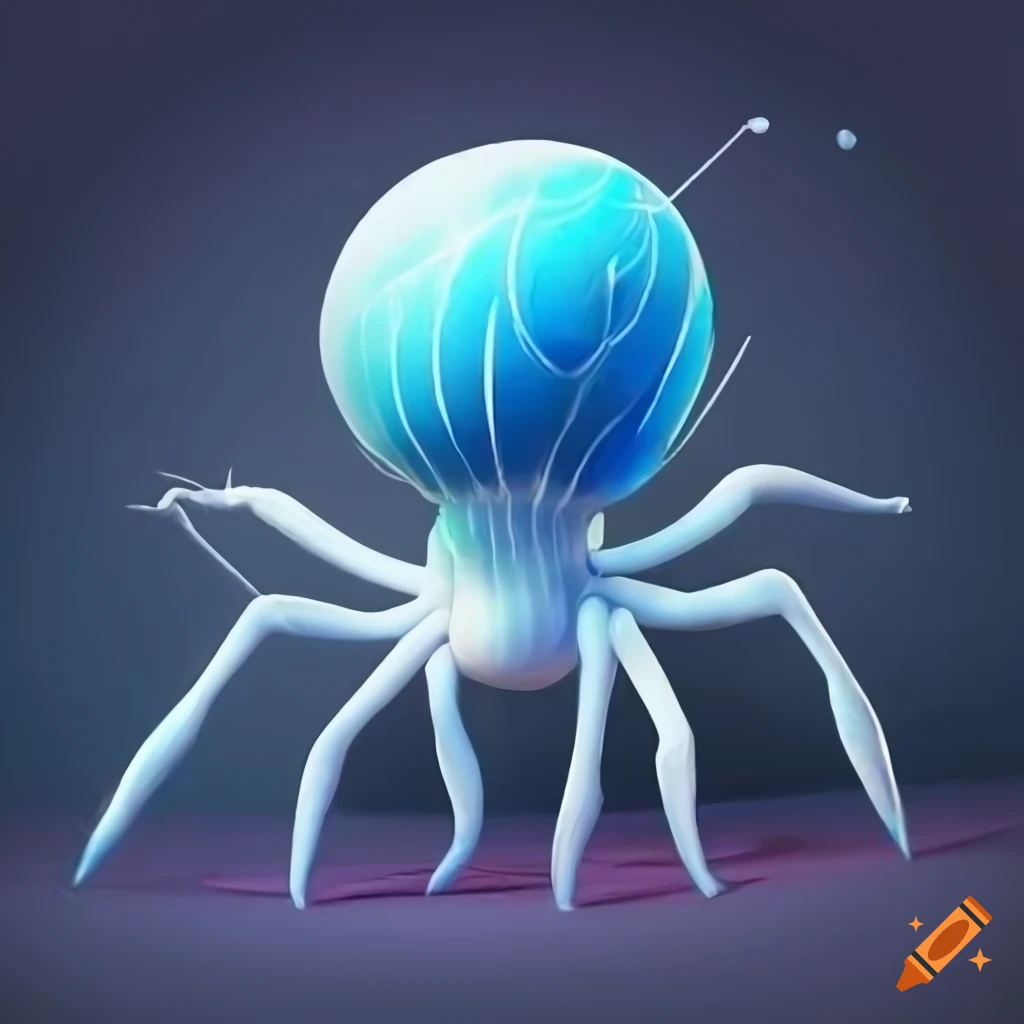 Small gelatinous ooze with purple mage in d&d setting on Craiyon