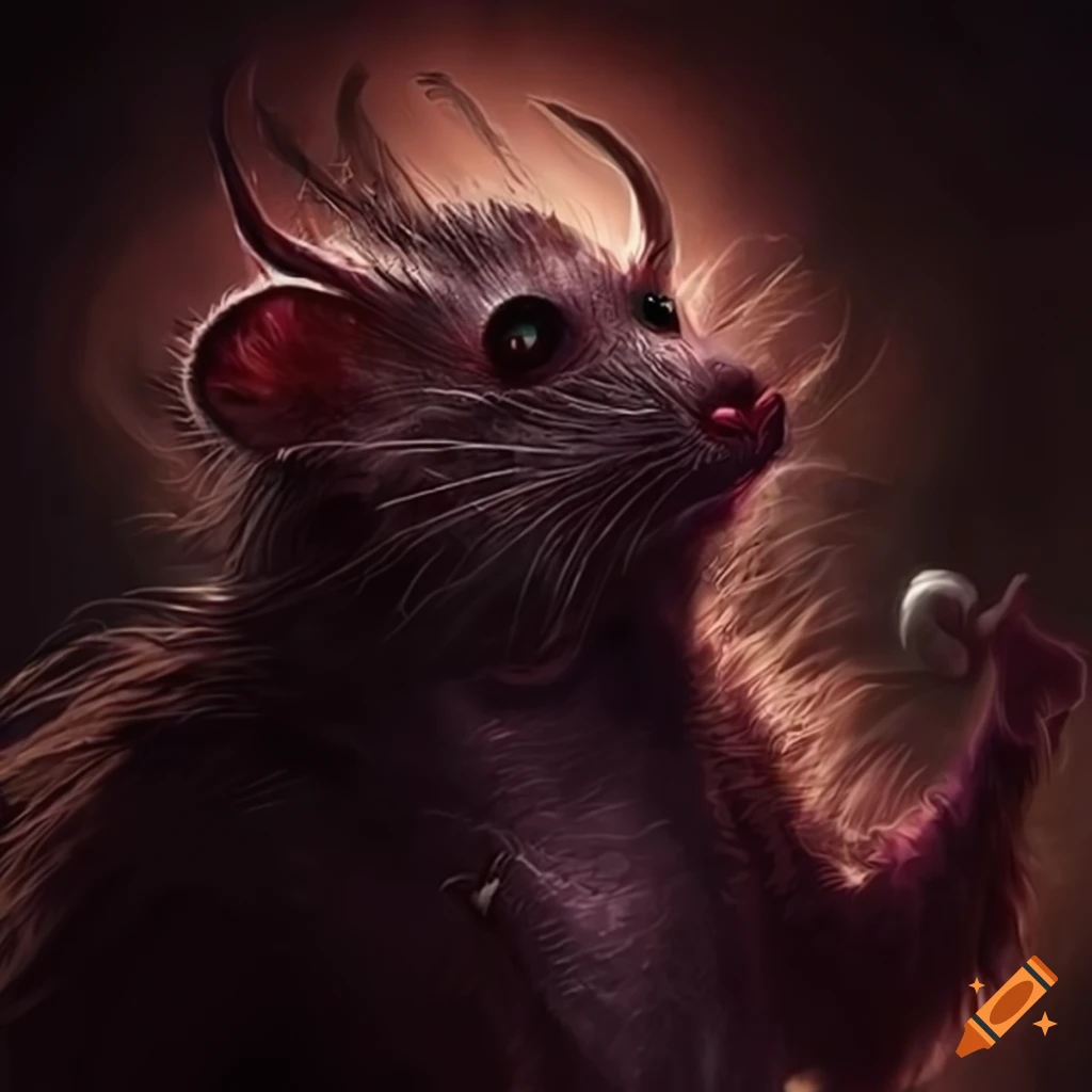 Overhead view of a mutant rat in a post-apocalyptic setting on Craiyon