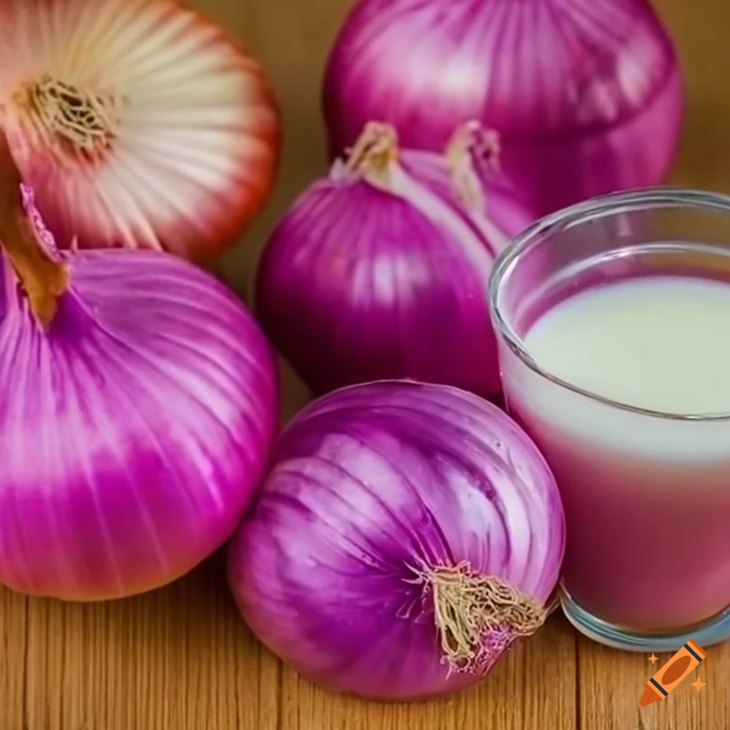 Refreshing onion milk recipe on Craiyon