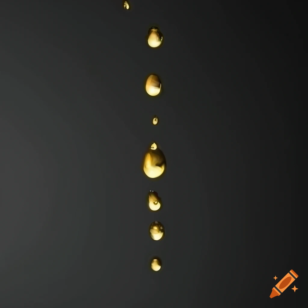 Image of golden droplets against a gray background