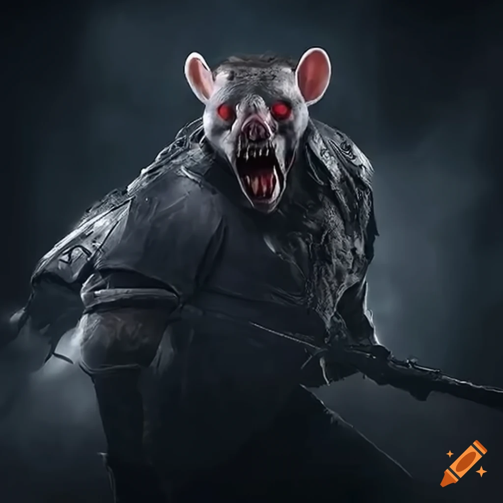 Illustration of rat soldiers charging into battle on Craiyon