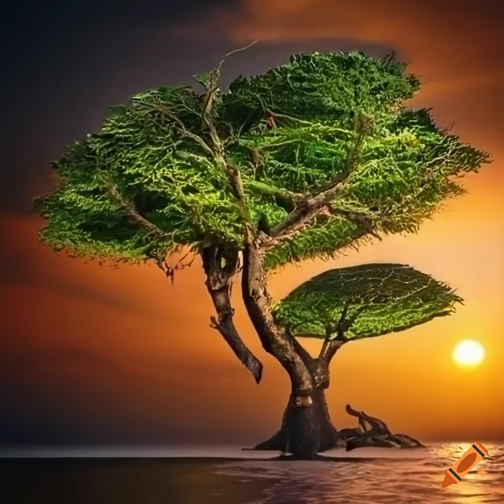 Umbrella thorn tree in an african setting