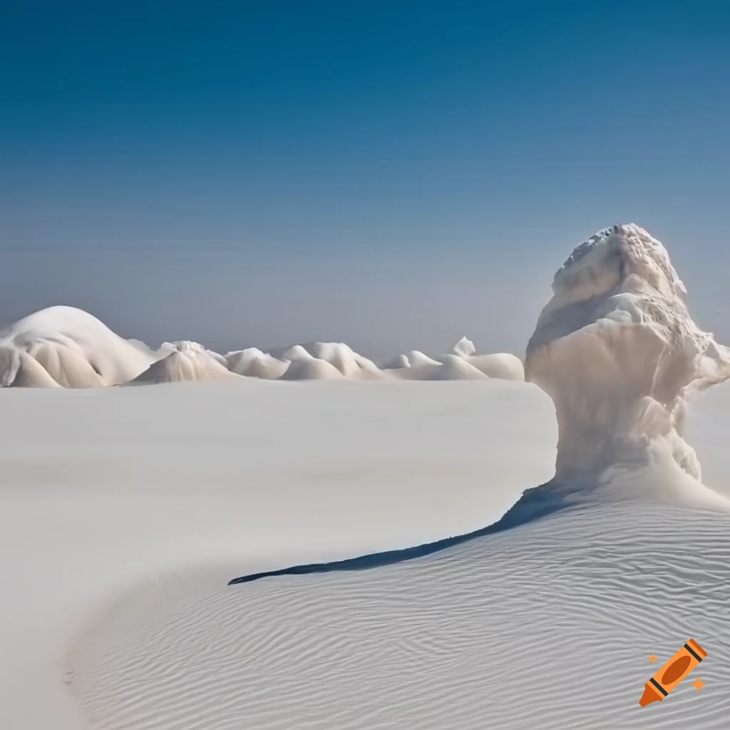 White desert landscape on Craiyon