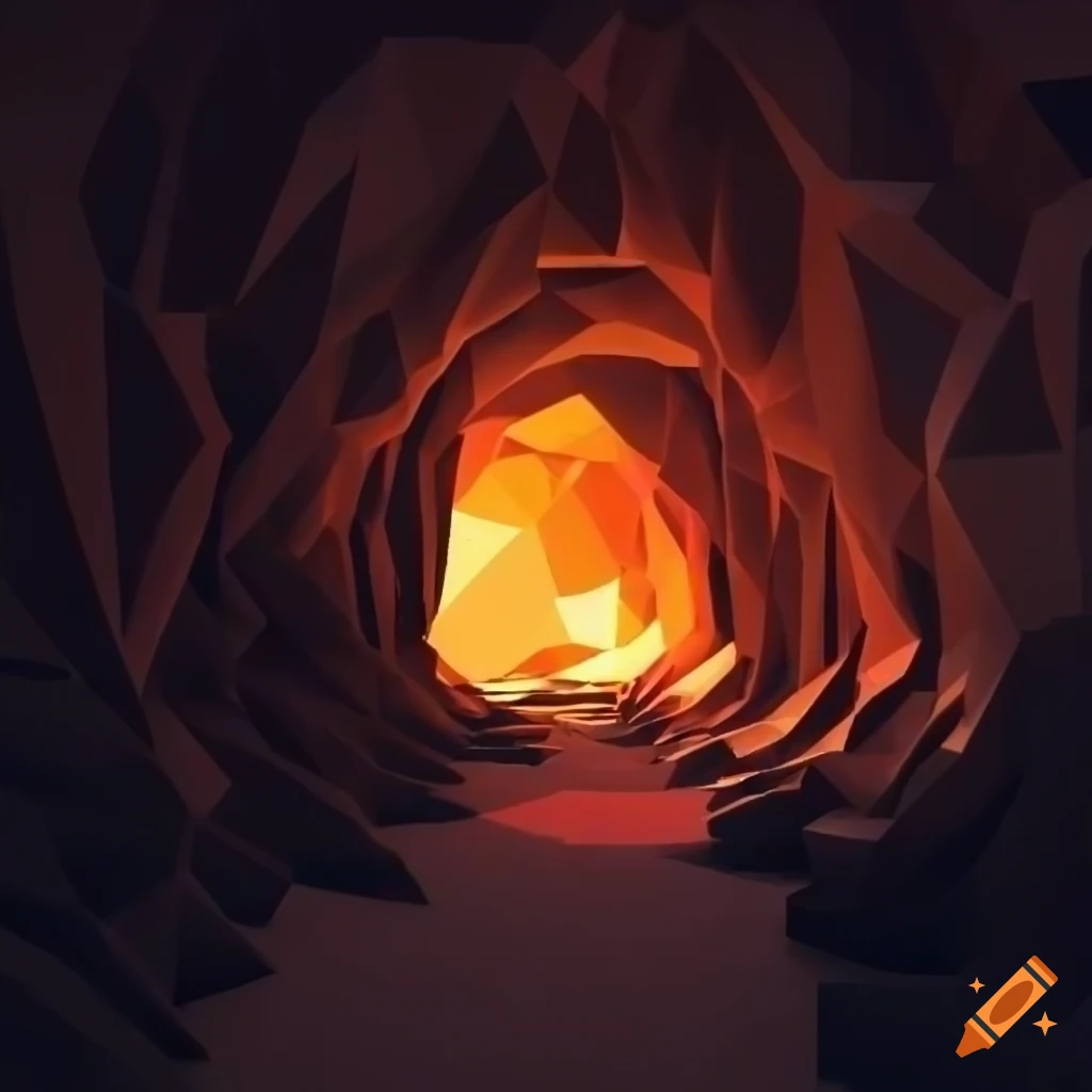 Chaotic low poly mountain map with particles in the air on Craiyon