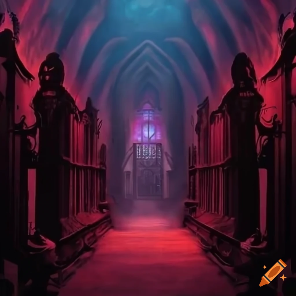 Open gate in an architectural structure on Craiyon