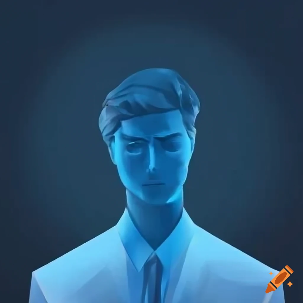 Elegant and mysterious male ghost