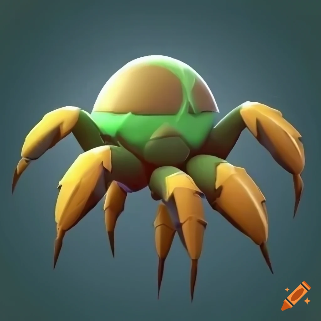 Stylized giant spider spitting poison on Craiyon