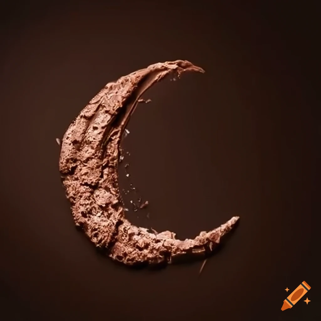 Chocolate moon sculpture on Craiyon
