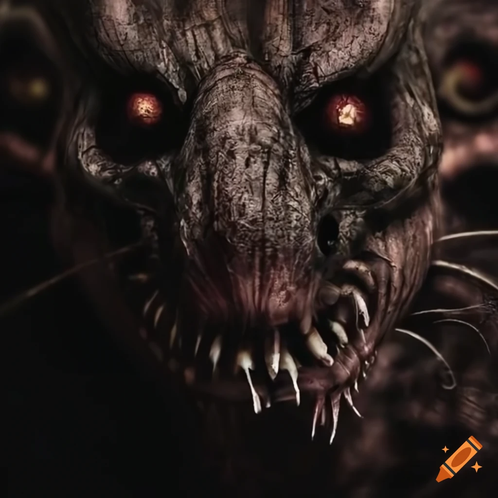 Illustration of an evil rat lord in a creepy tunnel