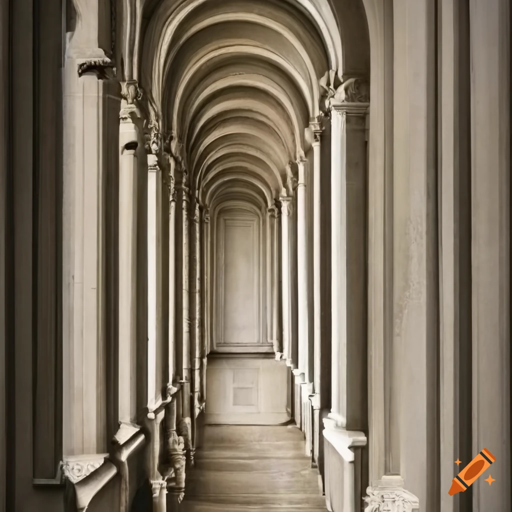 Beautiful all-white building interior decor on Craiyon