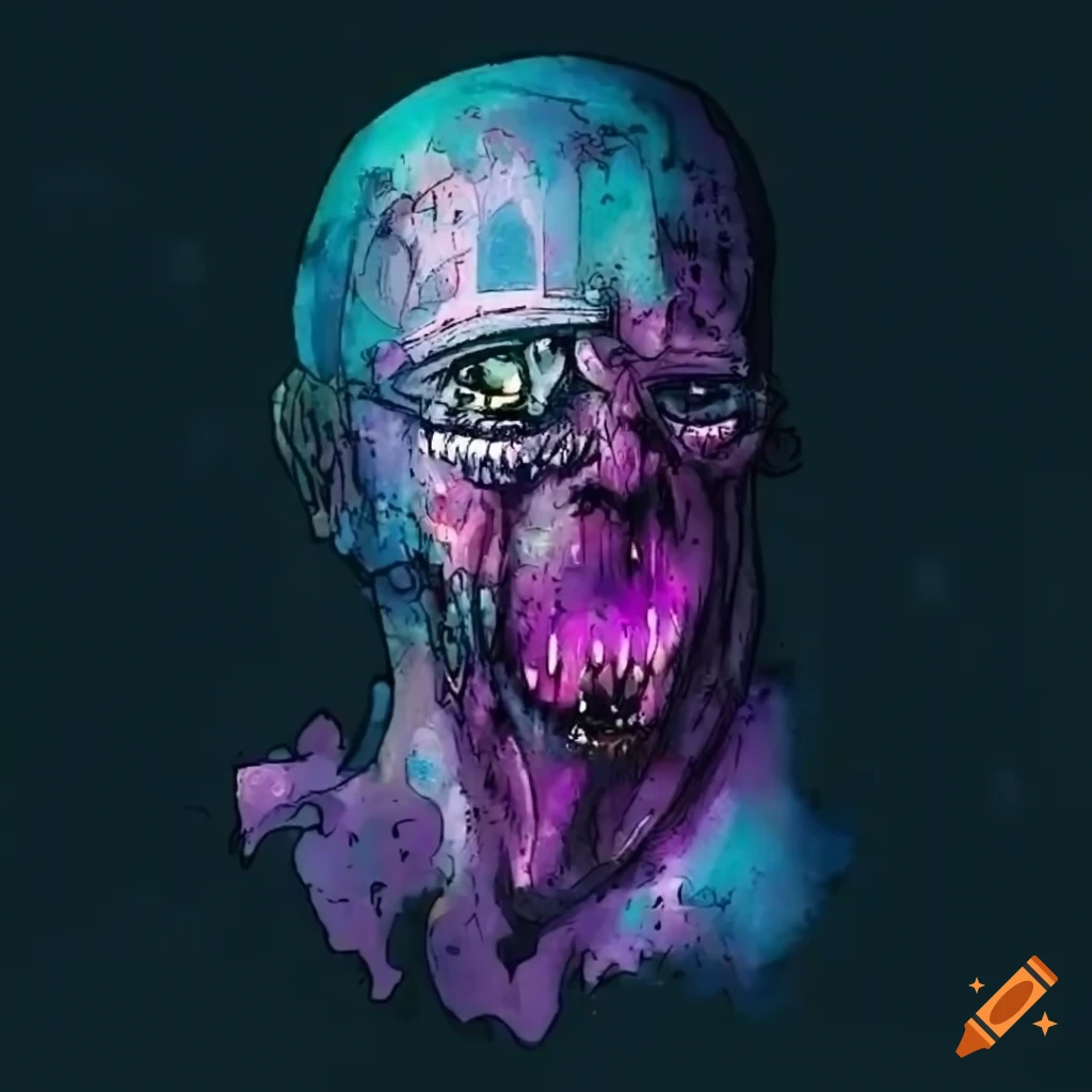 Colorful cartoon illustration depicting intuition on Craiyon