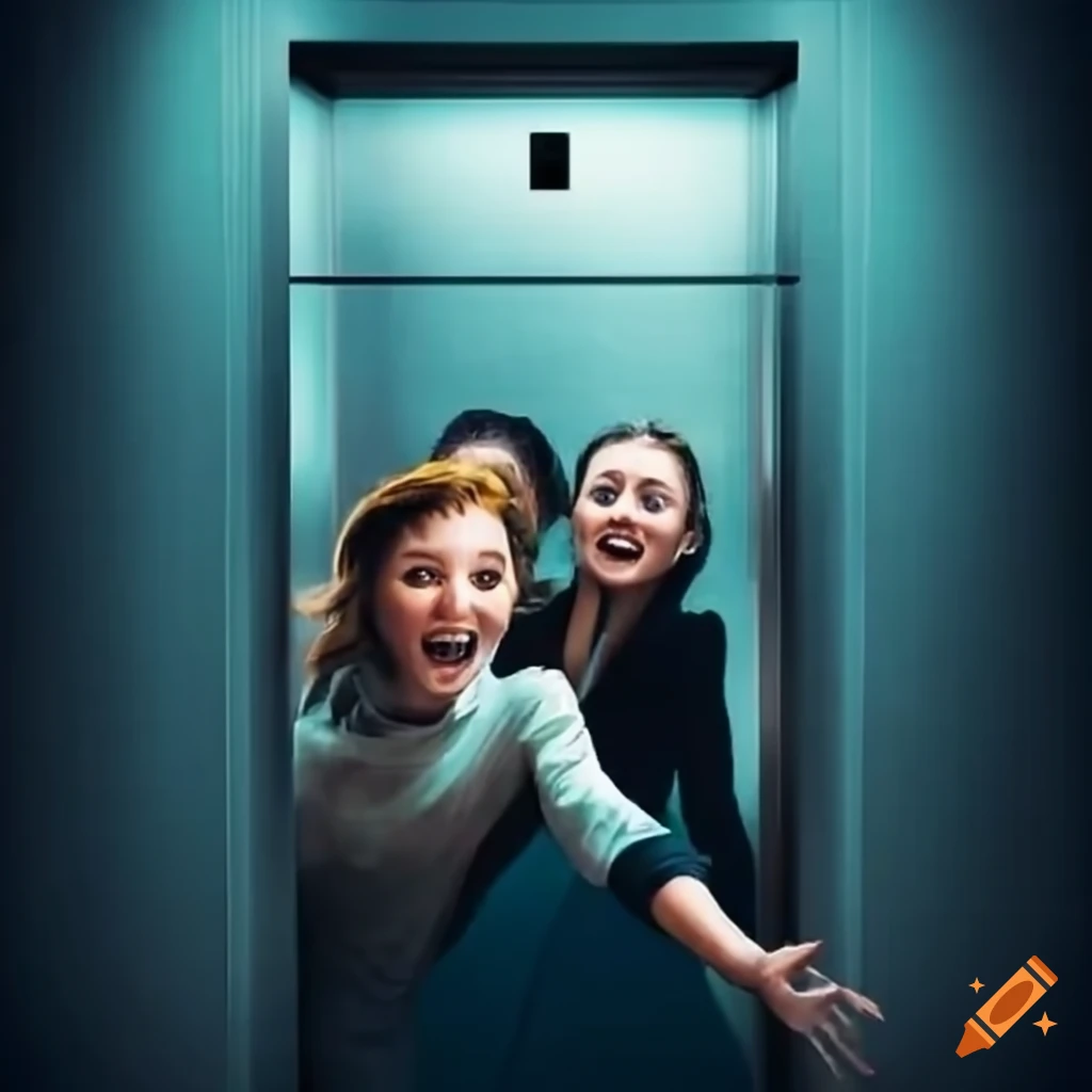 Group of people in an elevator on Craiyon